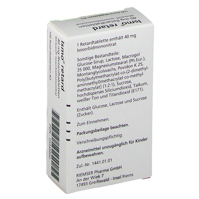 Ismo® retard 40 mg 100 St mit dem E-Rezept kaufen - Shop Apotheke