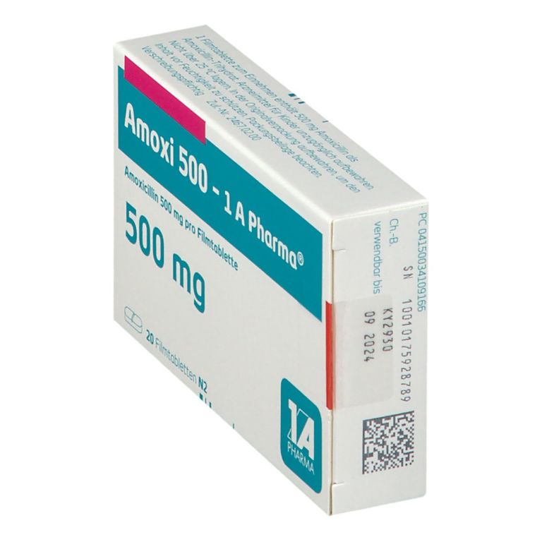 Amoxi 500 1A Pharma® 20 St mit dem E-Rezept kaufen - Shop Apotheke
