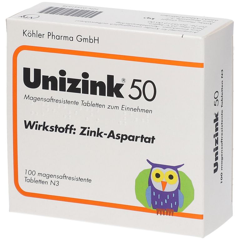 Unizink® 50 Tabletten 100 St - Shop Apotheke