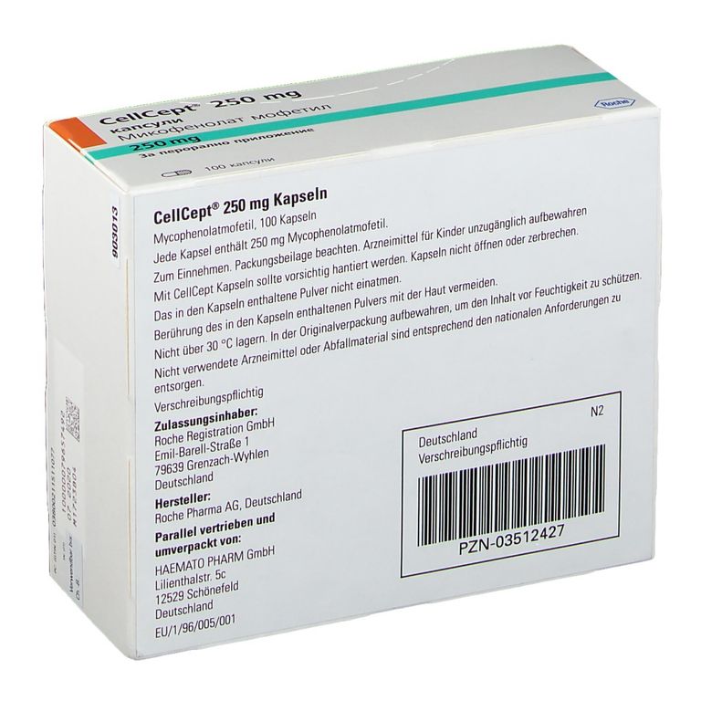 Cellcept 250 mg 100 St mit dem E-Rezept kaufen - Shop Apotheke