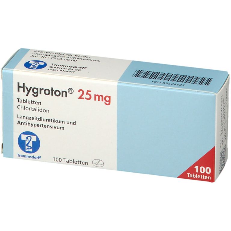 Hygroton® 25 mg 100 St mit dem E-Rezept kaufen - Shop Apotheke