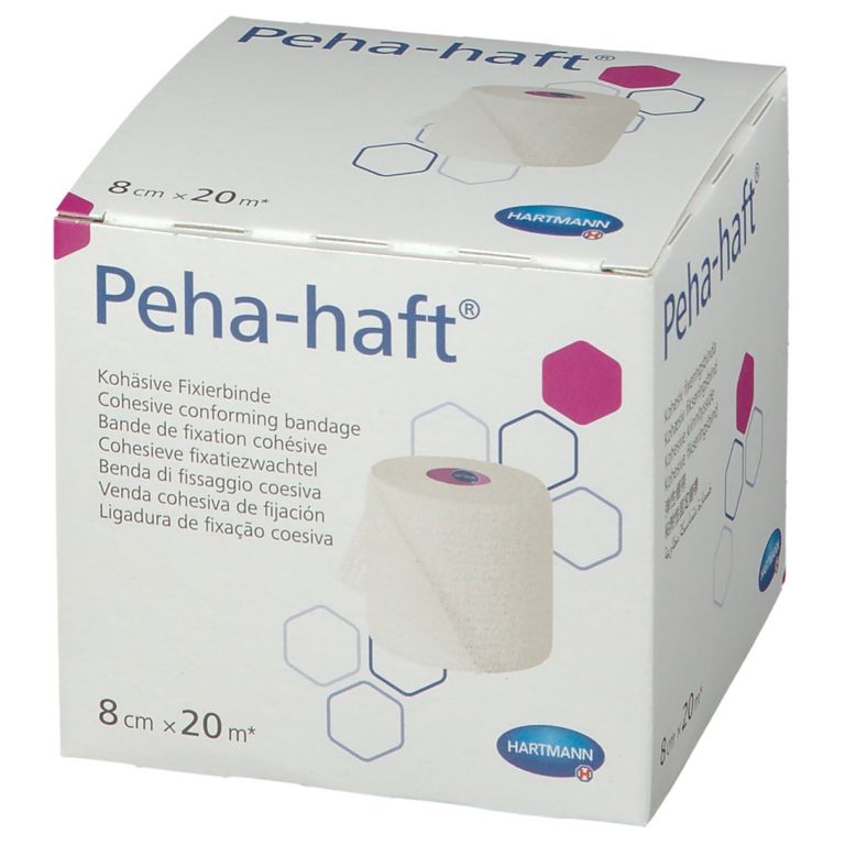 Peha-haft® Fixierbinde latexfrei 8 cm x 20 m 1 St - SHOP APOTHEKE