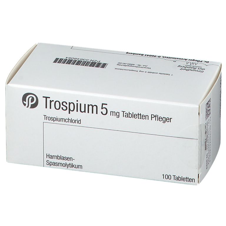 Trospium 5 mg Pfleger 100 St mit dem E-Rezept kaufen - Shop Apotheke