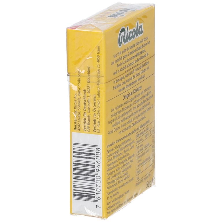 Ricola® Schweizer Kräuterbonbons Box Kräuter Original ohne Zucker 50 g ...