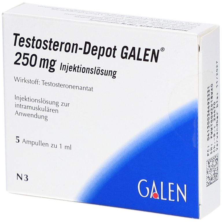 Testosteron-Depot GALEN® 250 mg 5x1 ml mit dem E-Rezept kaufen - Shop ...