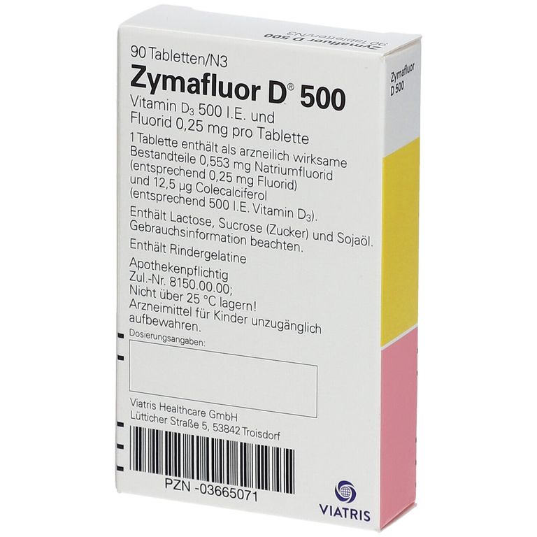 Zymafluor® D 500 90 St - Shop Apotheke