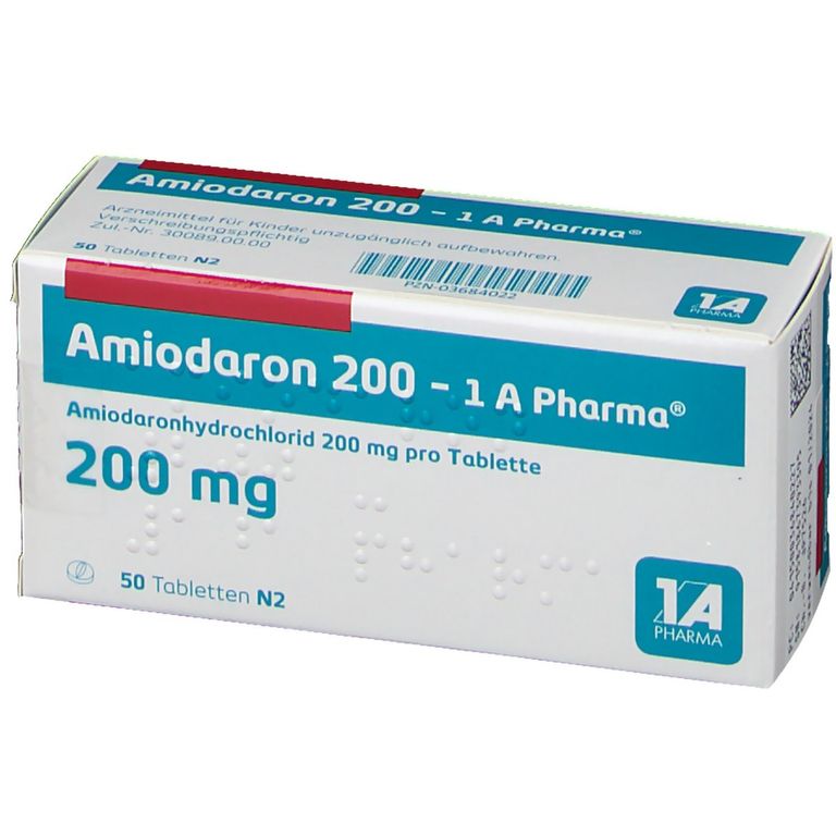 Amiodaron 200 1A Pharma® 50 St mit dem E-Rezept kaufen - Shop Apotheke