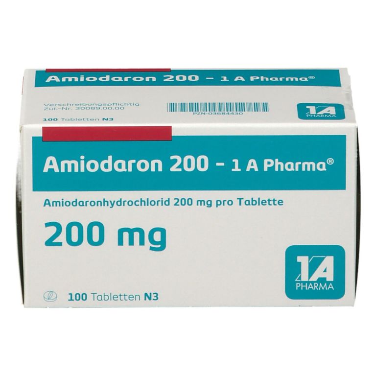 Amiodaron 200 1A Pharma® 100 St mit dem E-Rezept kaufen - Shop Apotheke