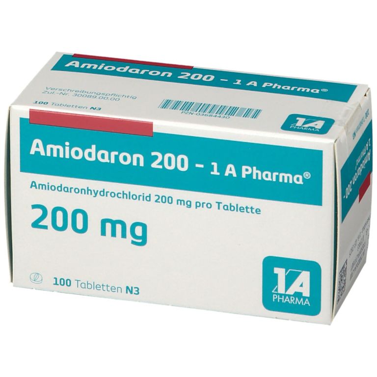 Amiodaron 200 1A Pharma® 100 St mit dem E-Rezept kaufen - Shop Apotheke