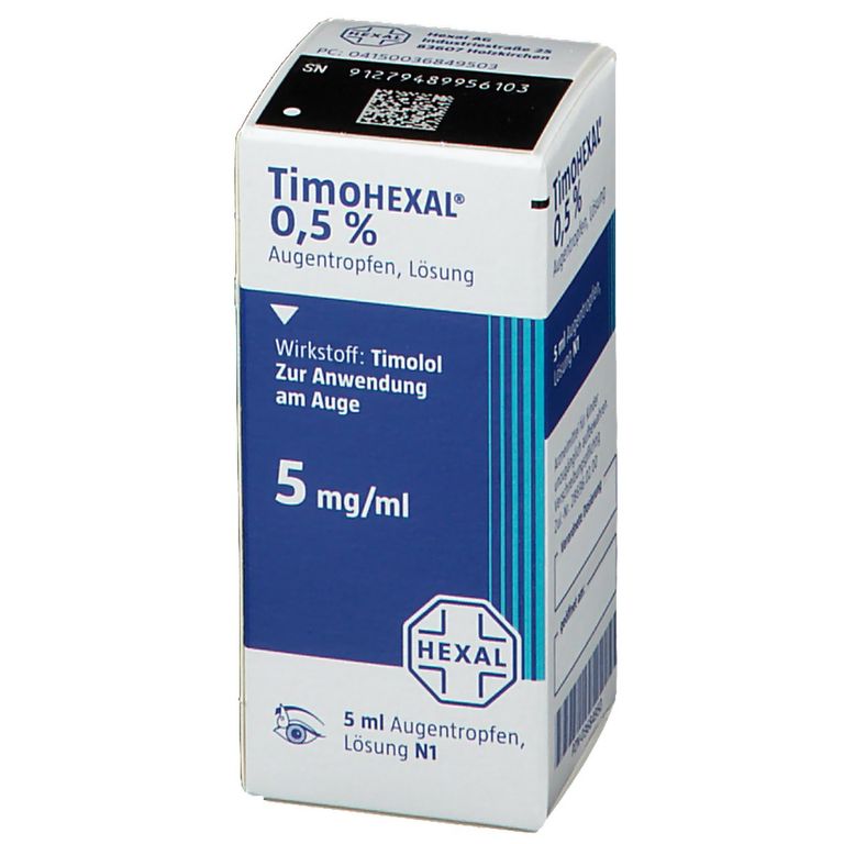 Timo HEXAL® 0,5% 5 ml mit dem E-Rezept kaufen - Shop Apotheke