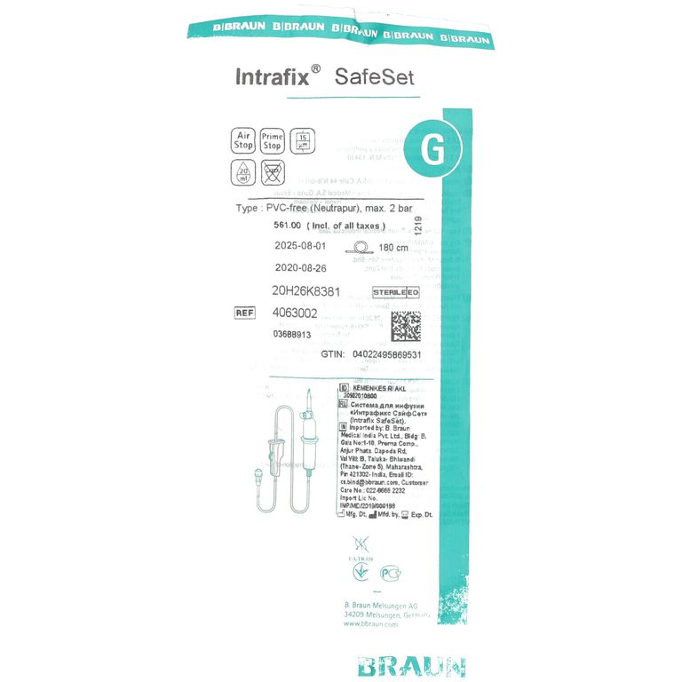 Intrafix® SafeSet Neutrapur 180 cm 1 St - Shop Apotheke