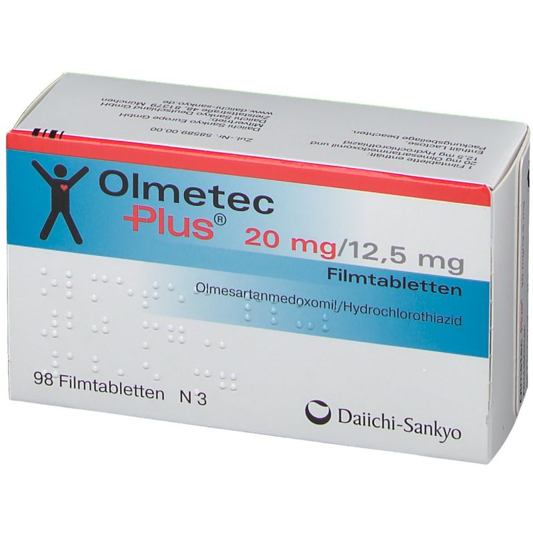 Olmetec Plus® 20 mg/12,5 mg 98 St mit dem E-Rezept kaufen - Shop Apotheke