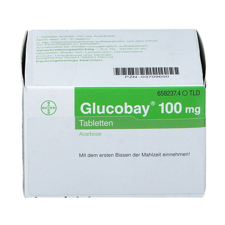 Glucobay® 100 mg 105 St mit dem E-Rezept kaufen - Shop Apotheke