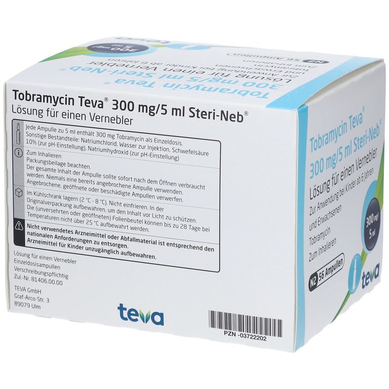 Tobramycin Teva® 300 mg/5 ml Steri-Neb® 56 St mit dem E-Rezept kaufen ...