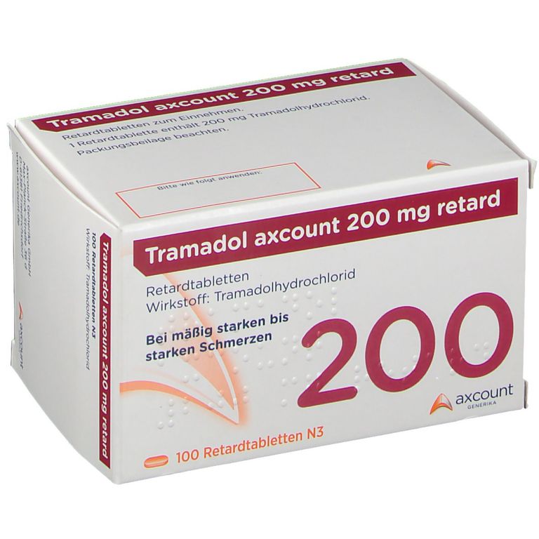 Tramadol axcount 200 mg retard 100 St mit dem E-Rezept kaufen - Shop ...