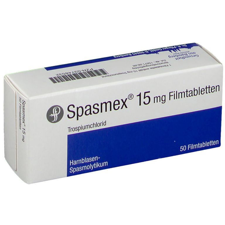 Spasmex® 15 mg 50 St mit dem E-Rezept kaufen - Shop Apotheke
