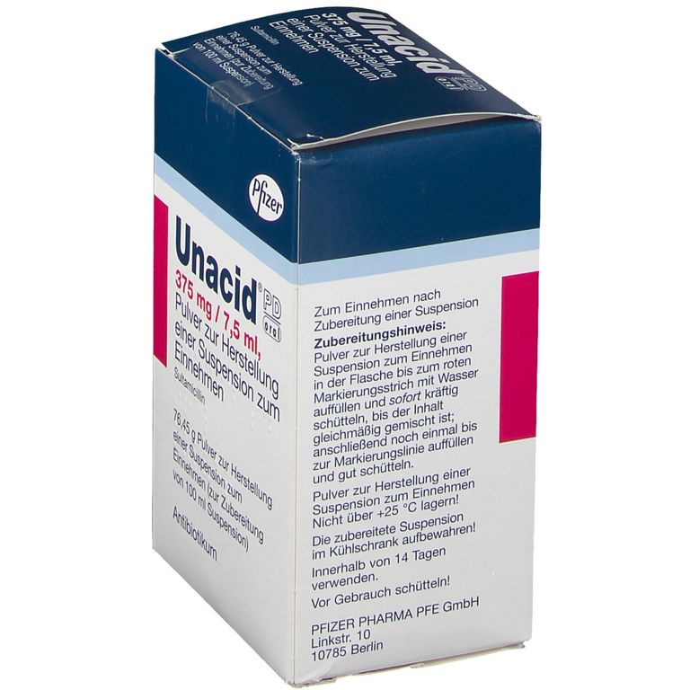 Unacid® PD oral 375 mg/7,5 ml 100 ml mit dem E-Rezept kaufen - Shop ...