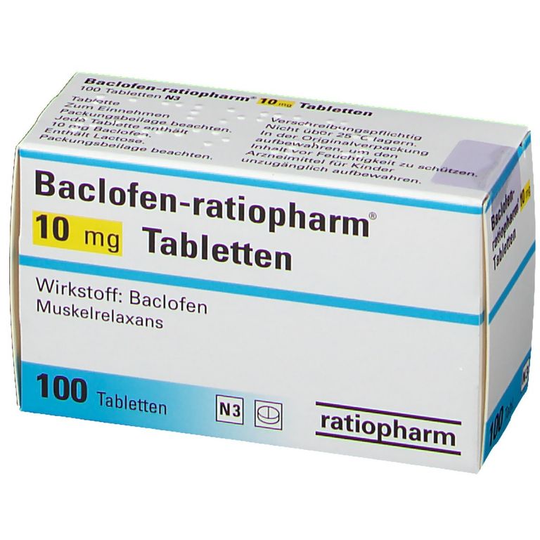 Baclofen-ratiopharm® 10 mg 100 St mit dem E-Rezept kaufen - Shop Apotheke