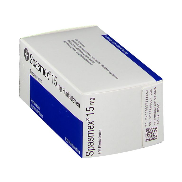 Spasmex® 15 mg 100 St mit dem E-Rezept kaufen - Shop Apotheke