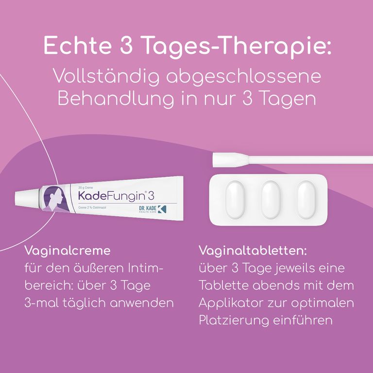 KadeFungin 3 Kombi-Packung - Vaginaltabletten und -creme zur Behandlung ...