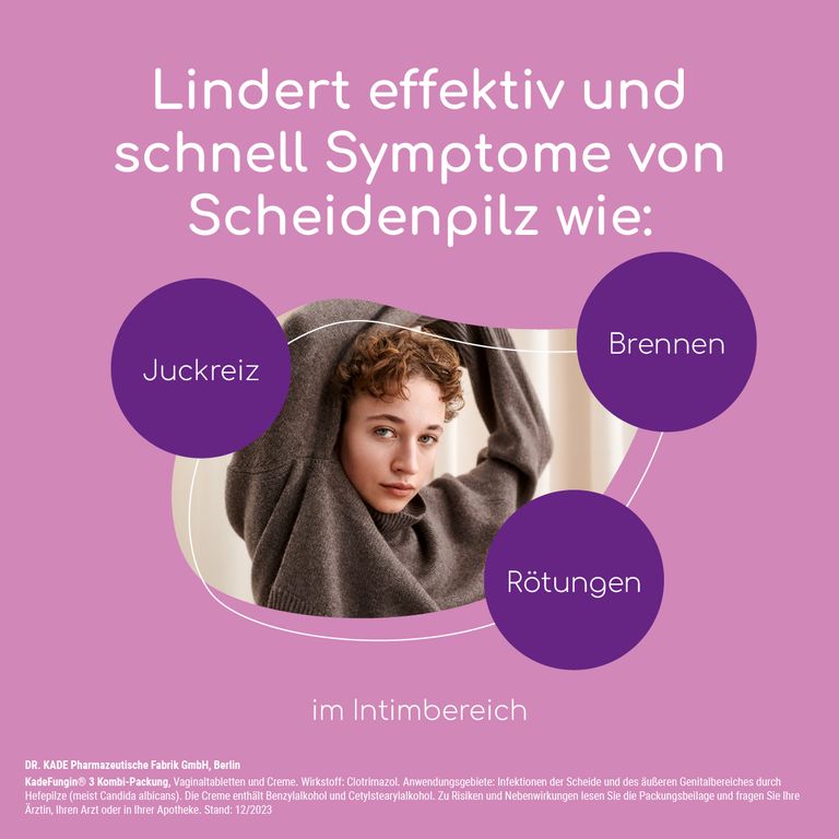 KadeFungin 3 Kombi-Packung - Vaginaltabletten und -creme zur Behandlung ...