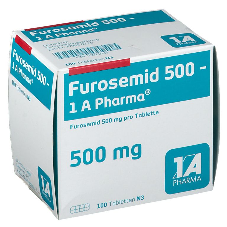 Furosemid 500 1A Pharma® 100 St mit dem E-Rezept kaufen - Shop Apotheke