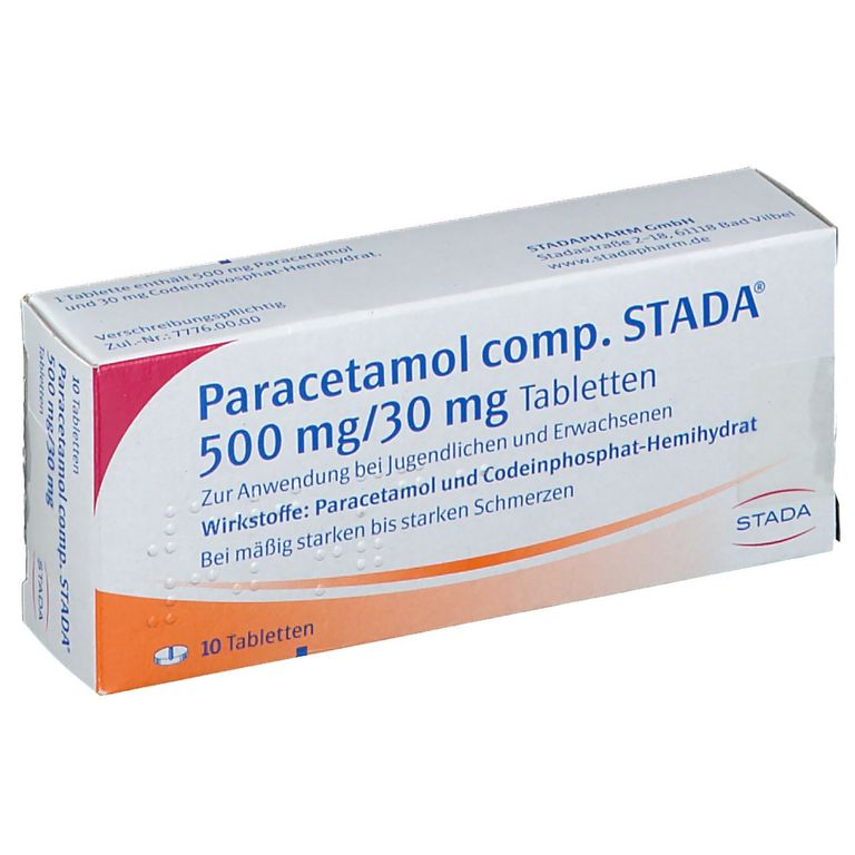 Paracetamol comp. STADA® 500 mg/30 mg 10 St mit dem E-Rezept kaufen ...