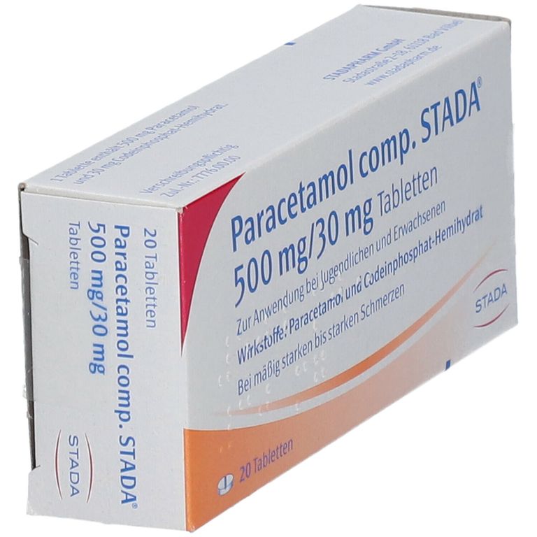 Paracetamol comp. STADA® 500 mg/30 mg 20 St mit dem E-Rezept kaufen ...