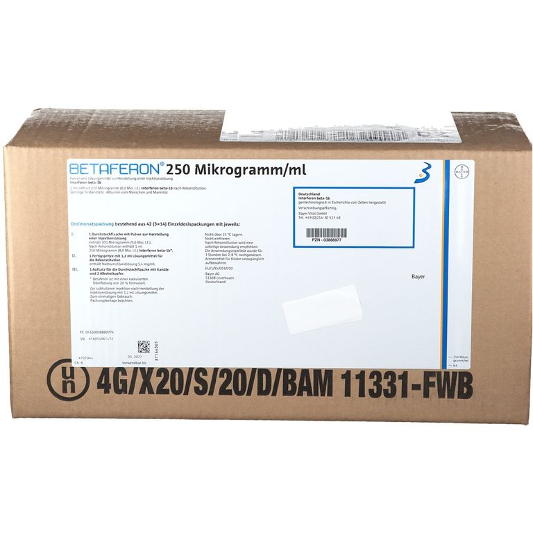 Betaferon® 250 µg/ml 3x14 St mit dem E-Rezept kaufen - Shop Apotheke