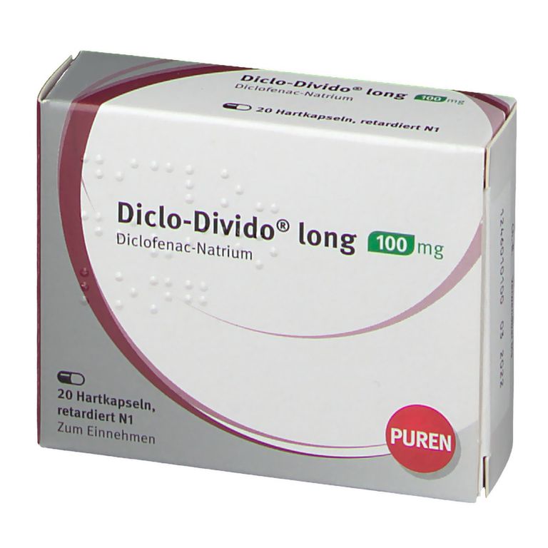 Diclo-Divido® long 100 mg 20 St mit dem E-Rezept kaufen - Shop Apotheke