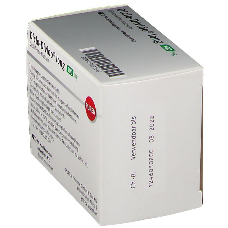 Diclo-Divido® long 100 mg 50 St mit dem E-Rezept kaufen - Shop Apotheke