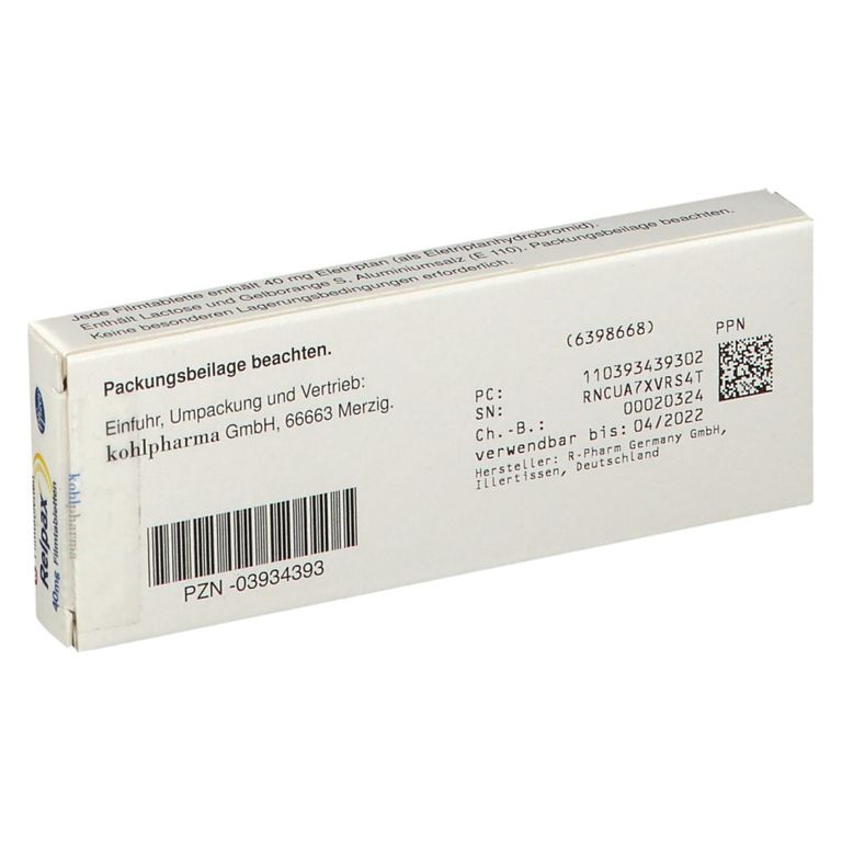 RELPAX 40 mg 6 St mit dem E-Rezept kaufen - Shop Apotheke