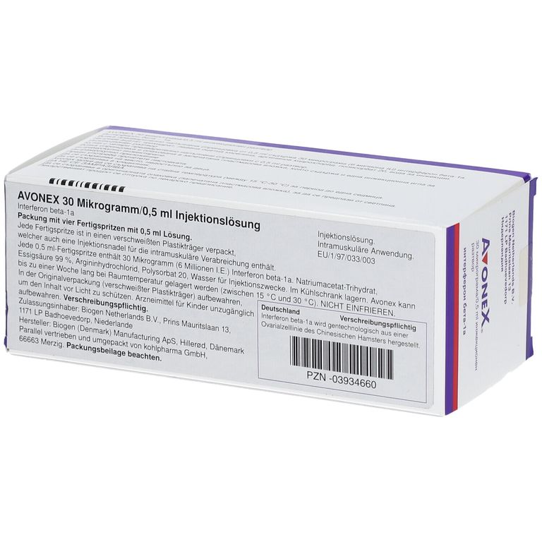 Avonex 30 µg/0,5 ml Luer Lock 4 St mit dem E-Rezept kaufen - Shop Apotheke