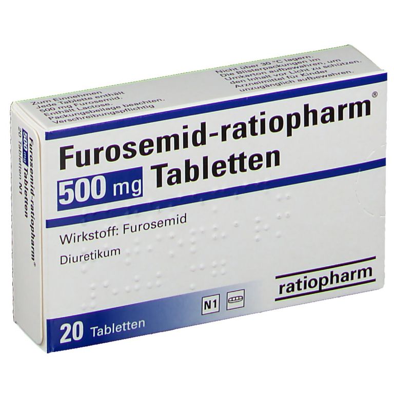 Furosemid-ratiopharm® 500 mg 20 St mit dem E-Rezept kaufen - Shop Apotheke