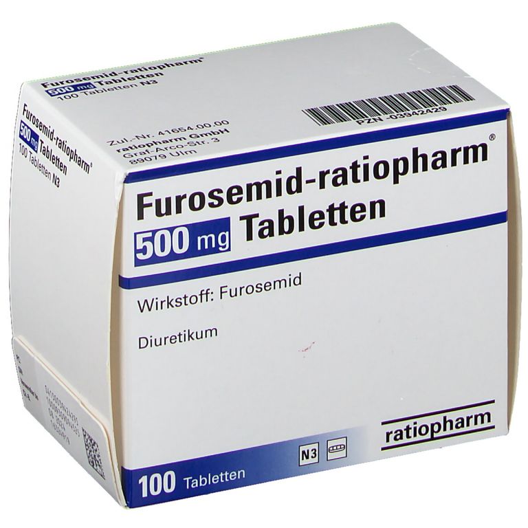 Furosemid-ratiopharm® 500 mg 100 St mit dem E-Rezept kaufen - Shop Apotheke