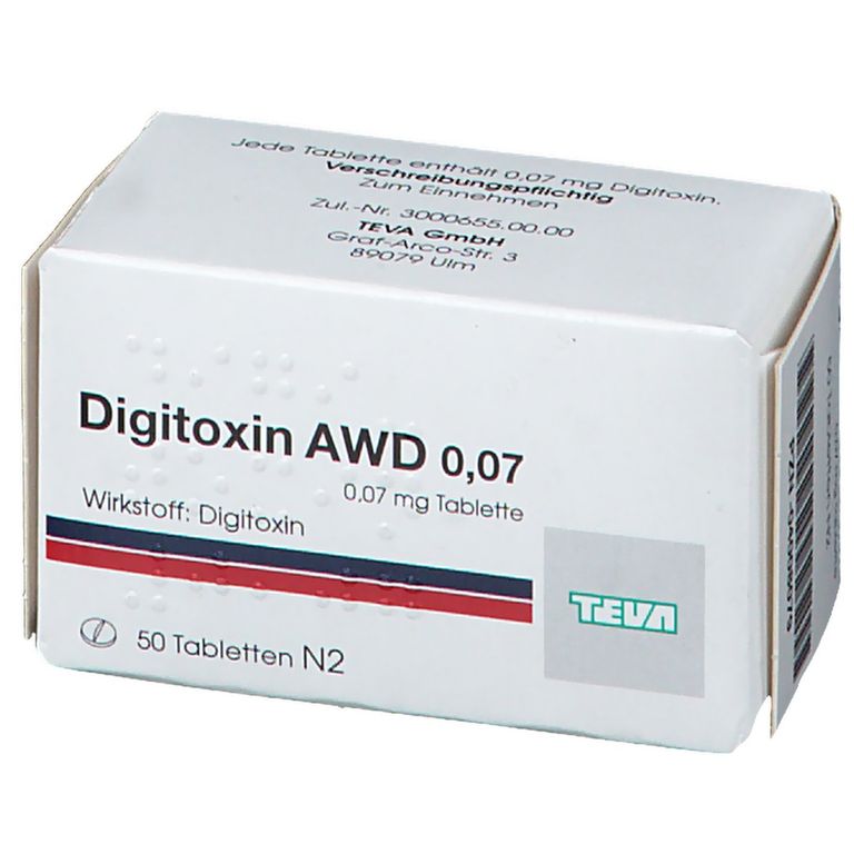 Digitoxin AWD 0,07 mg 50 St mit dem E-Rezept kaufen - Shop Apotheke