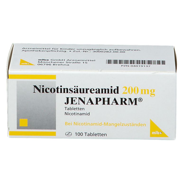 JENAPHARM® Nicotinsäureamid 200 mg 100 St - Shop Apotheke
