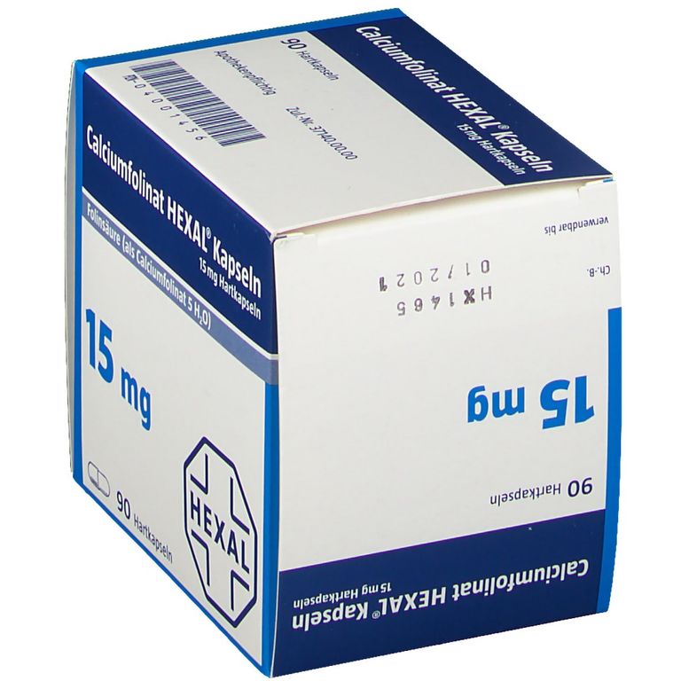Calciumfolinat HEXAL® Kapseln 15 mg 90 St - Shop Apotheke