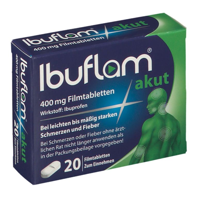 Ibuflam® akut: 400 mg Ibuprofen Schmerztabletten 20 St - Shop Apotheke