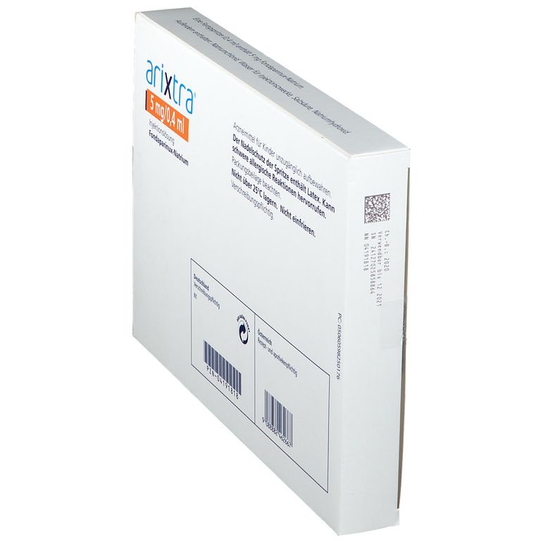 arixtra® 5 mg/0,4 ml 7x0,4 ml mit dem E-Rezept kaufen - Shop Apotheke