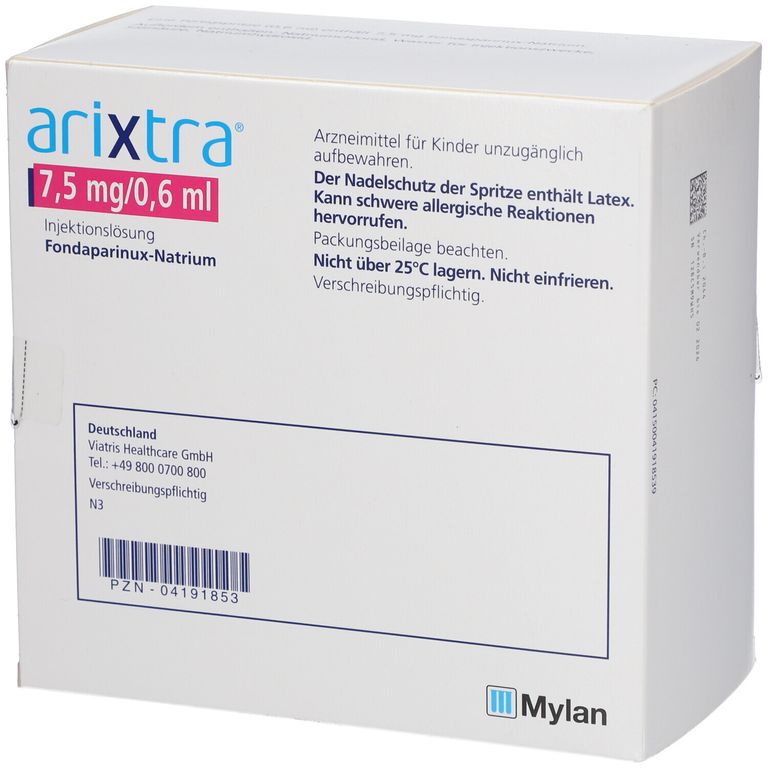 arixtra® 7,5 mg/0,6 ml 20x0,6 ml mit dem E-Rezept kaufen - Shop Apotheke