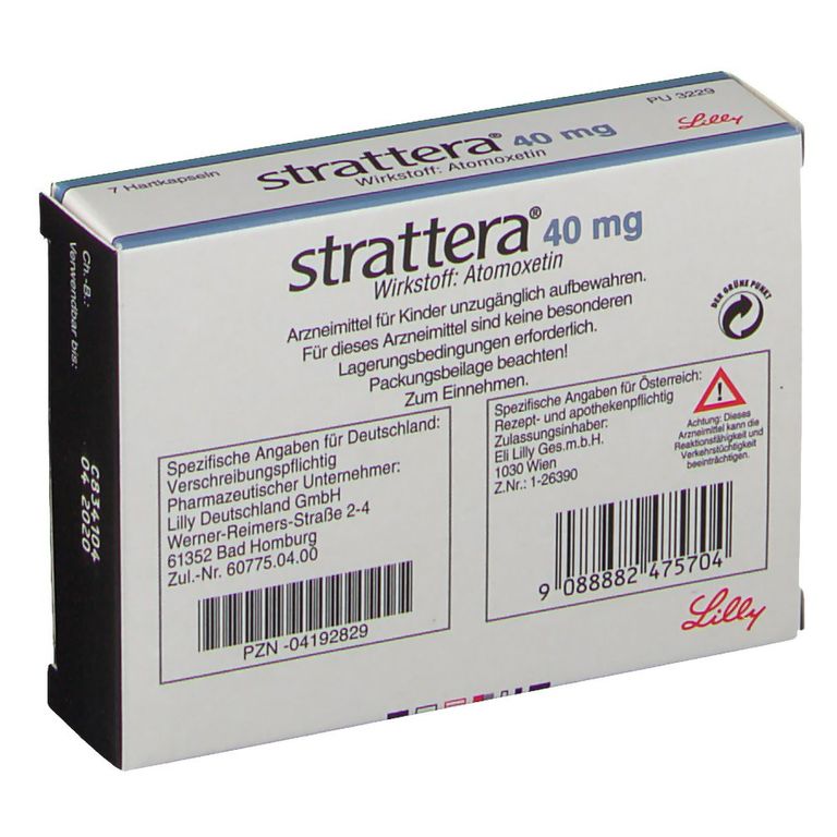 strattera® 40 mg 7 St mit dem E-Rezept kaufen - Shop Apotheke