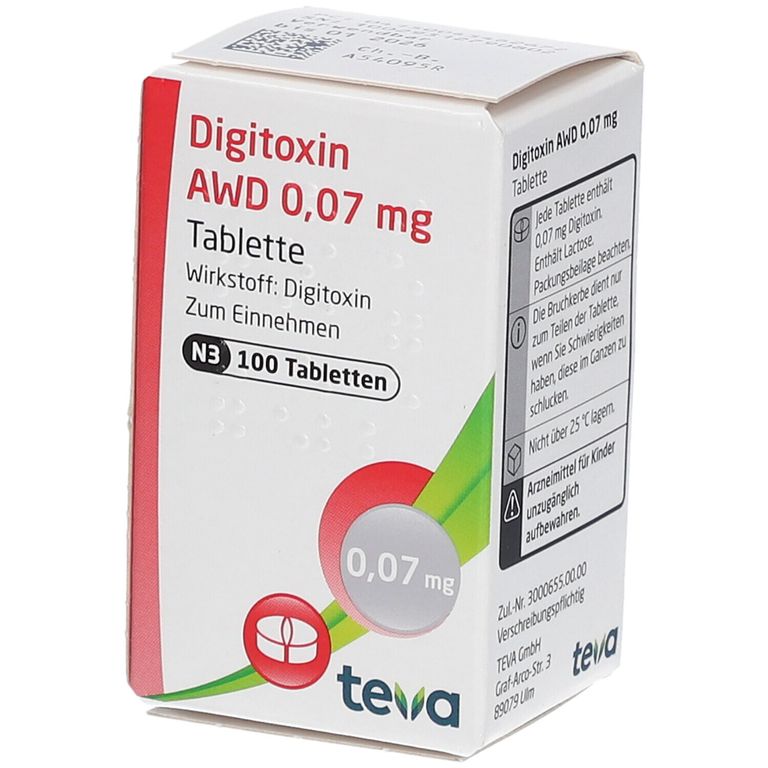 Digitoxin AWD 0,07 mg 100 St mit dem E-Rezept kaufen - Shop Apotheke