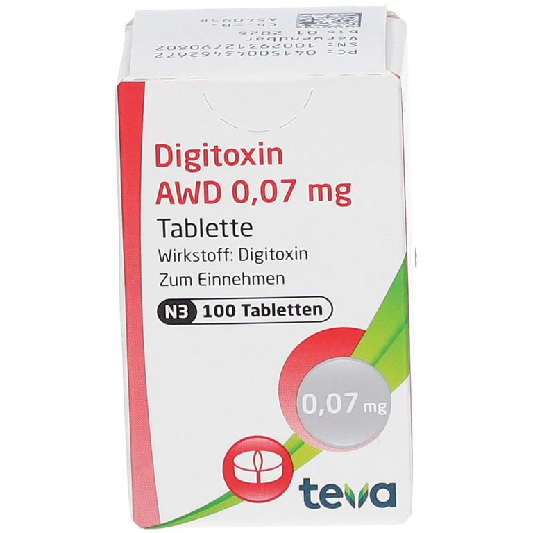 Digitoxin AWD 0,07 mg 100 St mit dem E-Rezept kaufen - Shop Apotheke