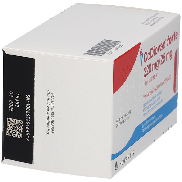 CoDiovan® Forte 320 mg/25 mg 98 St mit dem E-Rezept kaufen - Shop Apotheke