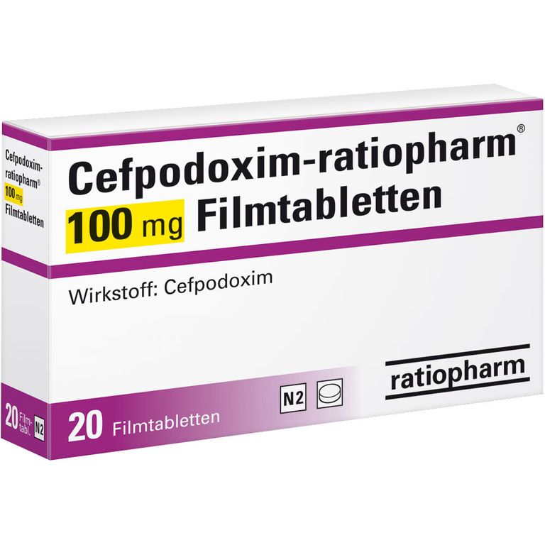 Cefpodoxim-ratiopharm® 100 mg 20 St mit dem E-Rezept kaufen - Shop Apotheke