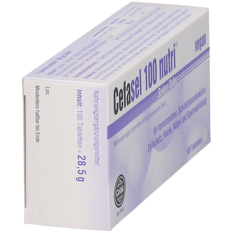 Cefasel 100 nutri® Selen Tabs 100 St - Shop Apotheke