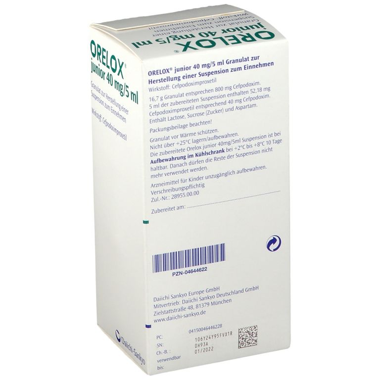 ORELOX® junior Saft 100 ml mit dem E-Rezept kaufen - Shop Apotheke