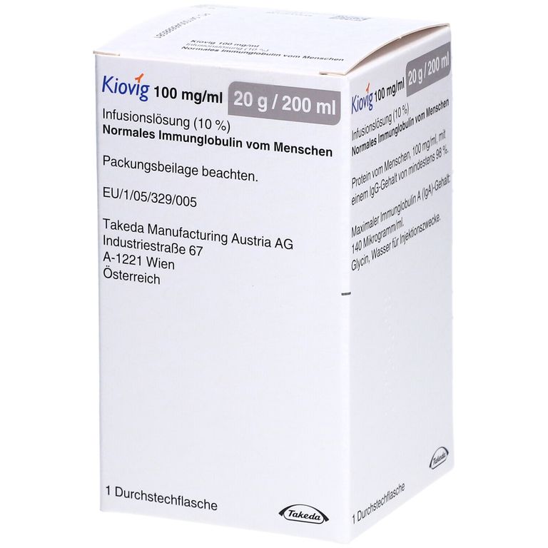Kiovig 100 mg/ml 200 ml mit dem E-Rezept kaufen - Shop Apotheke