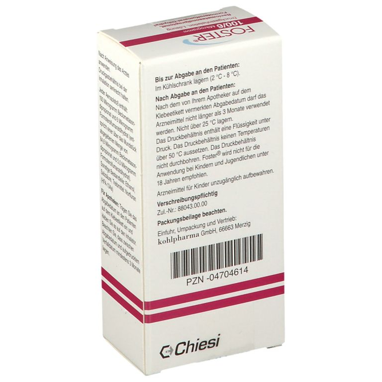 FOSTER® 100/6 µg 120 Hub Dosieraerosol 1 St mit dem E-Rezept kaufen ...